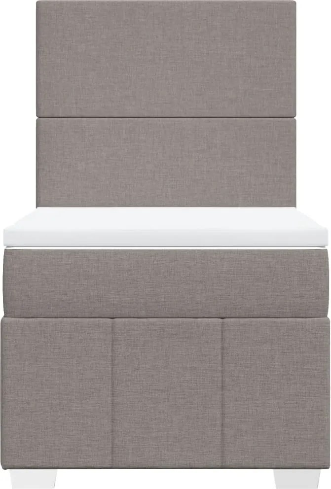 Box spring postel s matrací taupe 100 x 200 cm textil 3291576