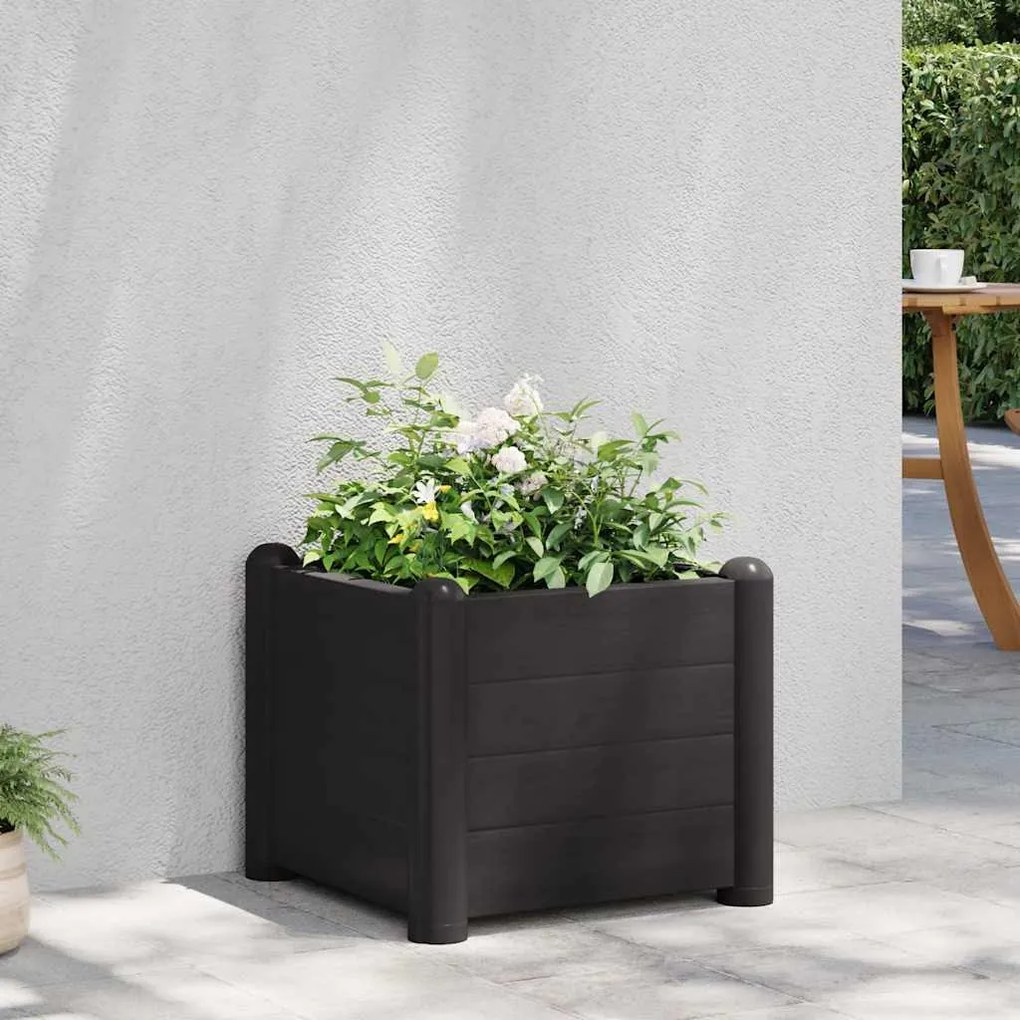 Vyvýšený záhon PP antracitový 43 x 43 x 35 cm 313973