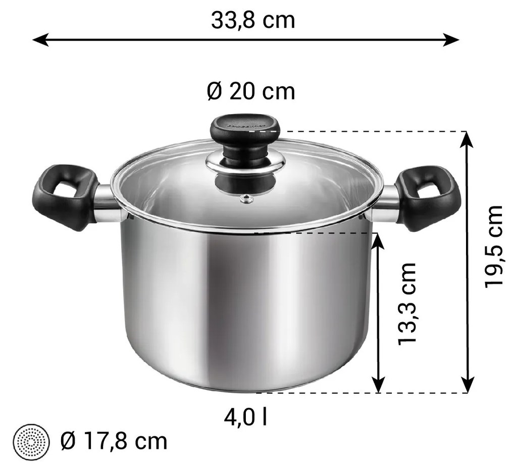 TESCOMA Hrnec BRAVA s poklicí ø 20 cm, 4,0 l