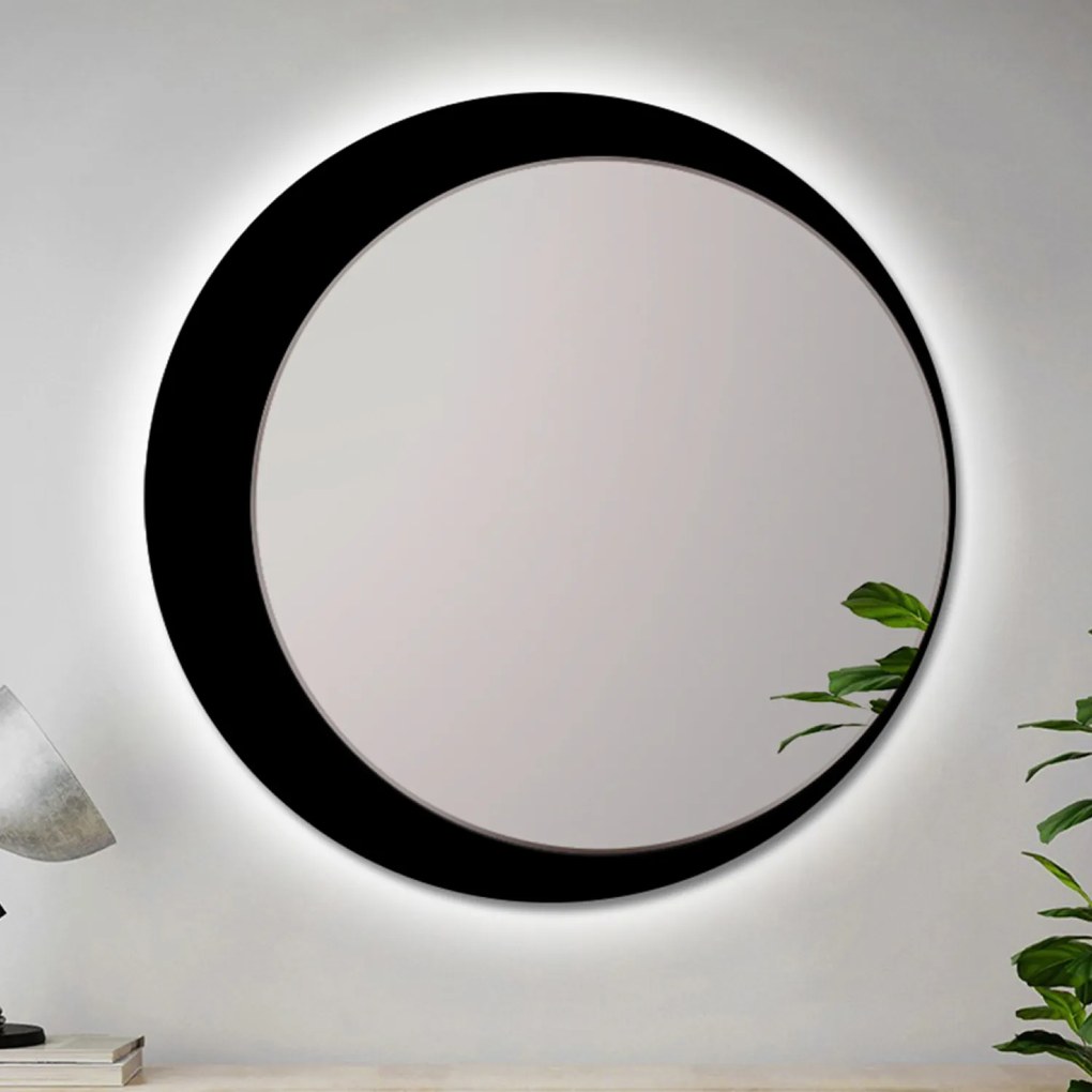 Zrcadlo Moony Black LED Rozměr: 100 x 100 cm