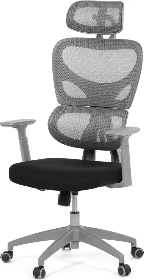 Kancelářská židle KA-K2081 GREY, houpací mechanismus, šedá
