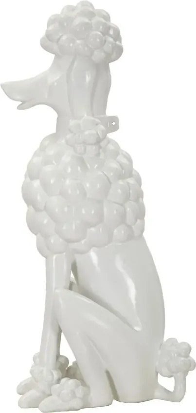 Dekorativní soška Dog 61 cm bílá
