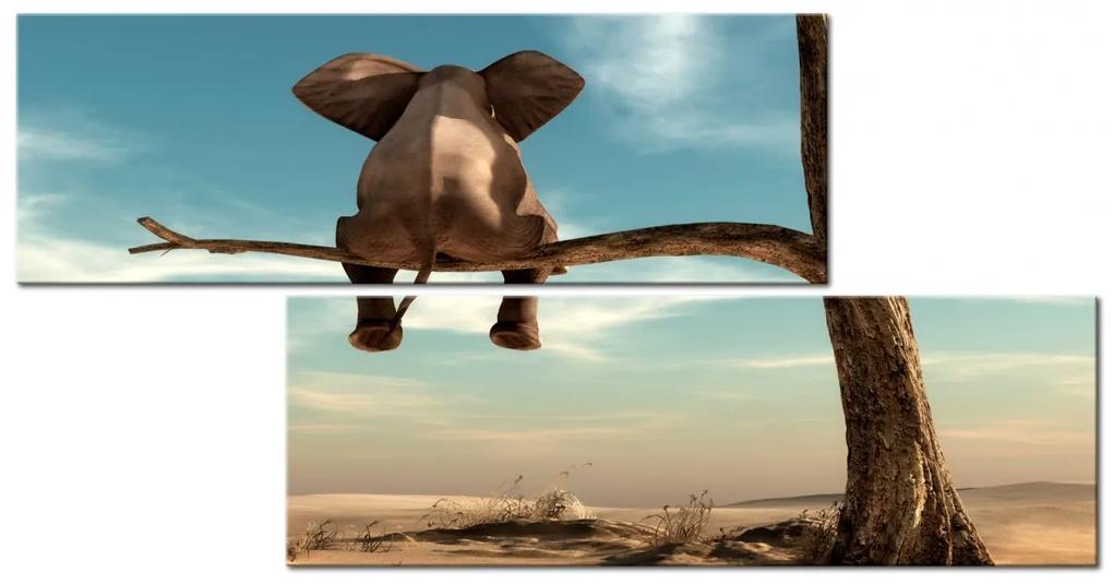 Malvis ® Zábavný slon Velikost (šířka x výška): obdélník - 120x80 cm