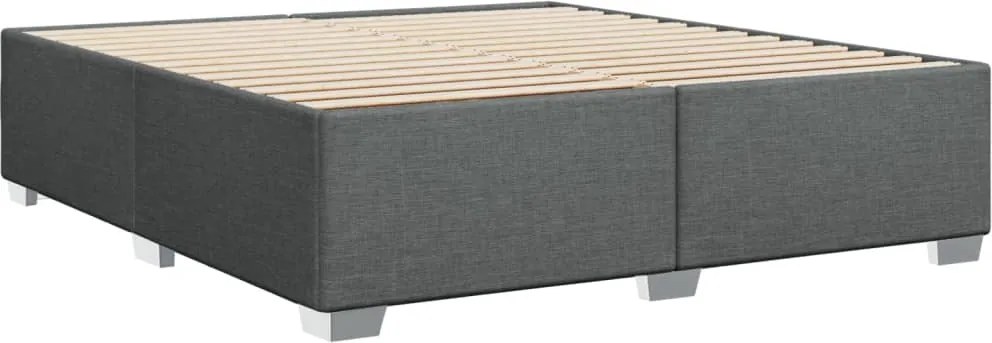 Rám postele bez matrace tmavě šedý 200 x 200 cm textil 3284500