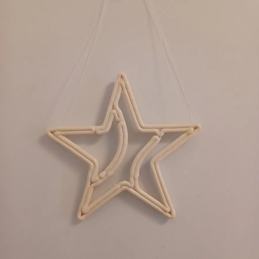 ECOprint ozdoba vánoční hvězdička 30 cm bílá, 3D tisk, plast, venkovní