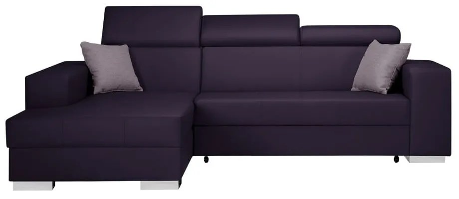 Švestkově fialová rozkládací sedačka Interieur De Famille Paris Tresor, levý roh