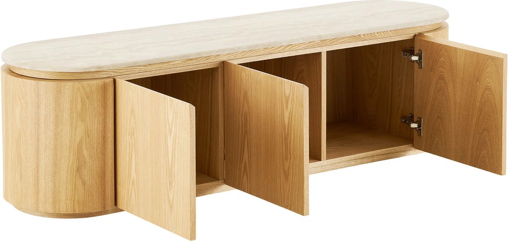 House Nordic TV stolek LARVIK světlý 160×40 cm 3201030