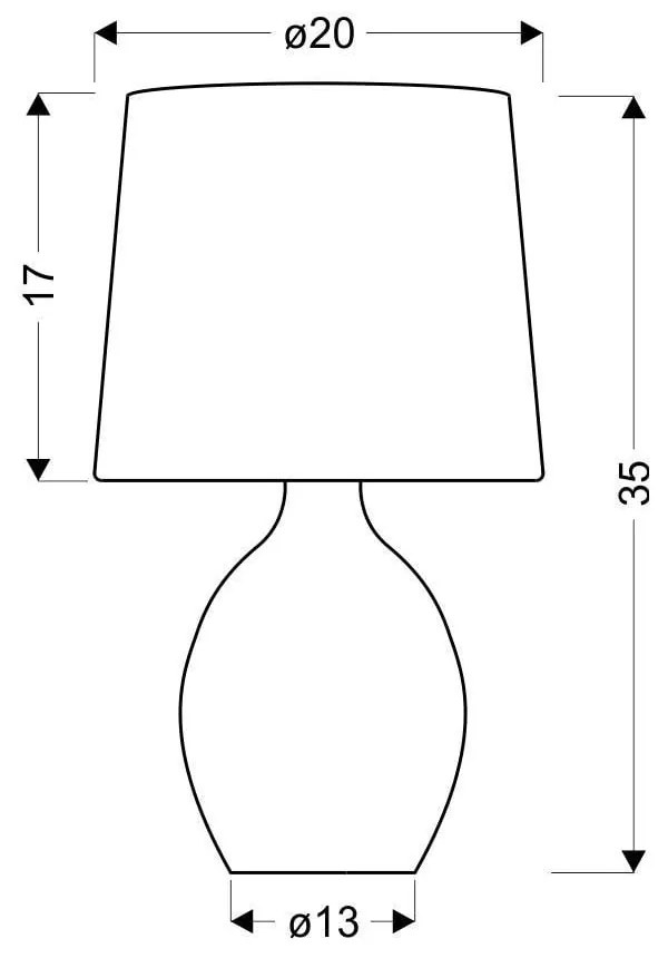 Béžová stolní lampa s textilním stínidlem (výška 35 cm) Ambon – Candellux Lighting