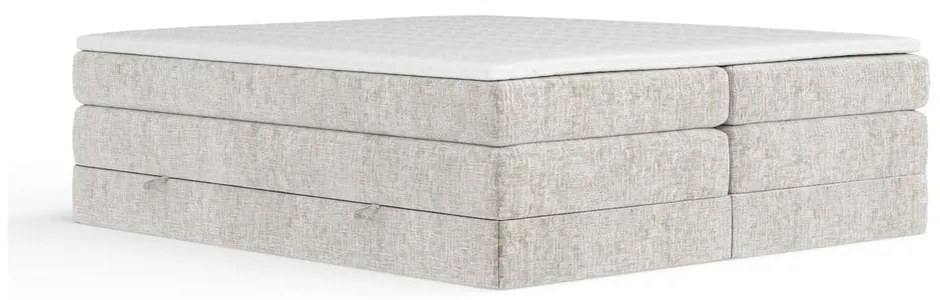 Béžová boxspring postel s úložným prostorem/bez čela 160x200 cm Juniper – Maison de Rêve