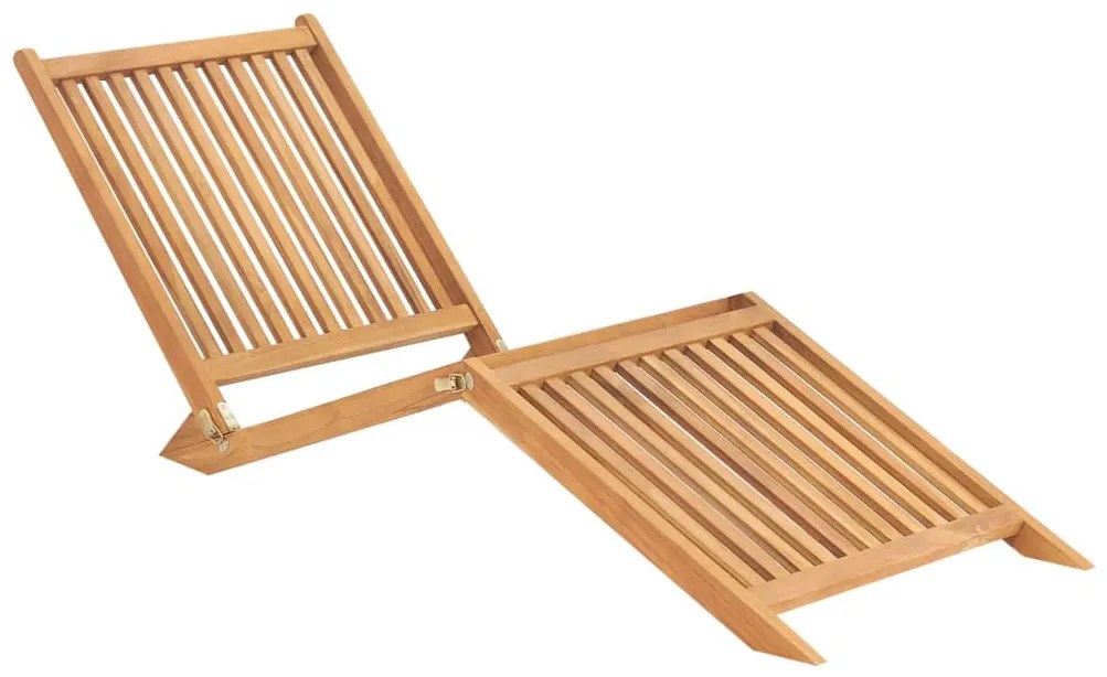 Zahradní lehátko masivní teak 316152
