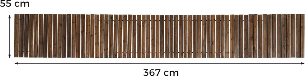 Costway Zahradní cesta dřevěná venkovní válečková dráha s protiskluzovým – hnědý