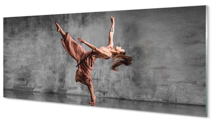 akrylový obraz Žena dlouhé vlasy tanec 120x60 cm