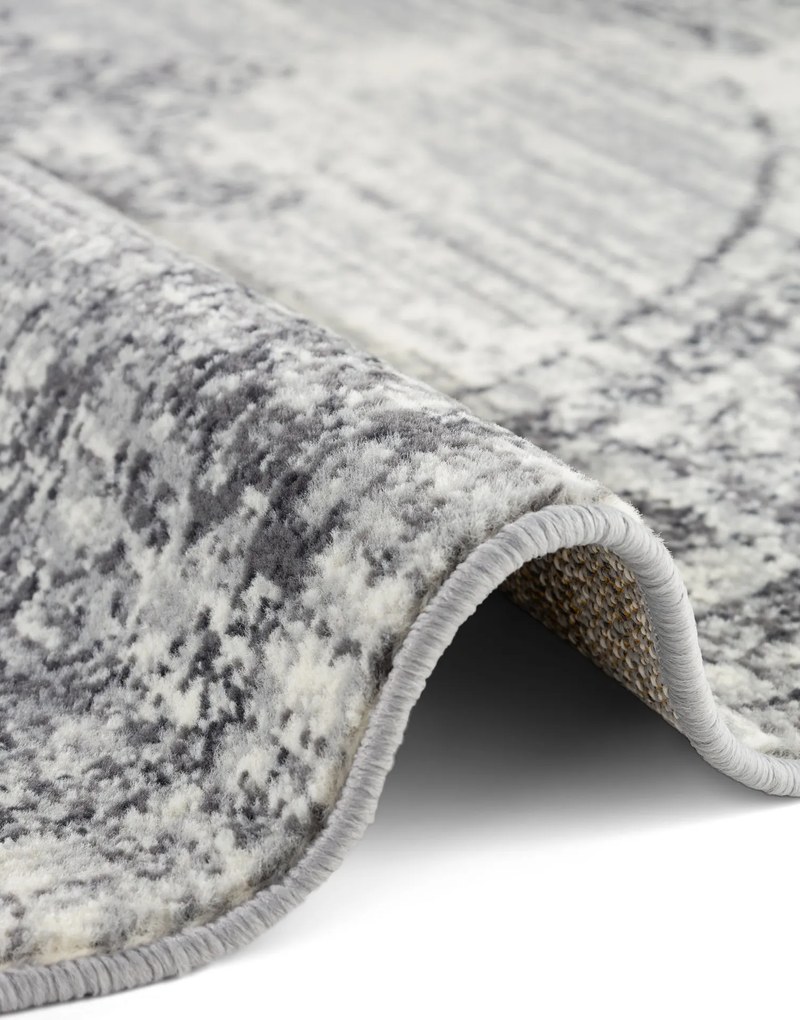 Hanse Home, Kusový koberec Gloria Lydia 106254 Creme Grey kruh, 120x120 (průměr) kruh, šedá, chodba / předsíň