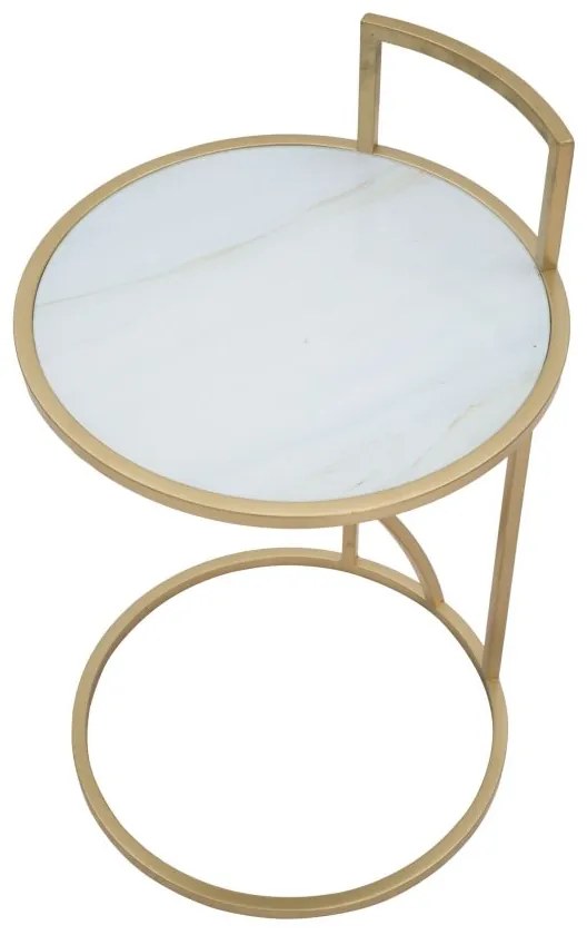 Odkládací stolek Mauro Ferretti Revita, 38x61 cm, zlatá/vícebarevná