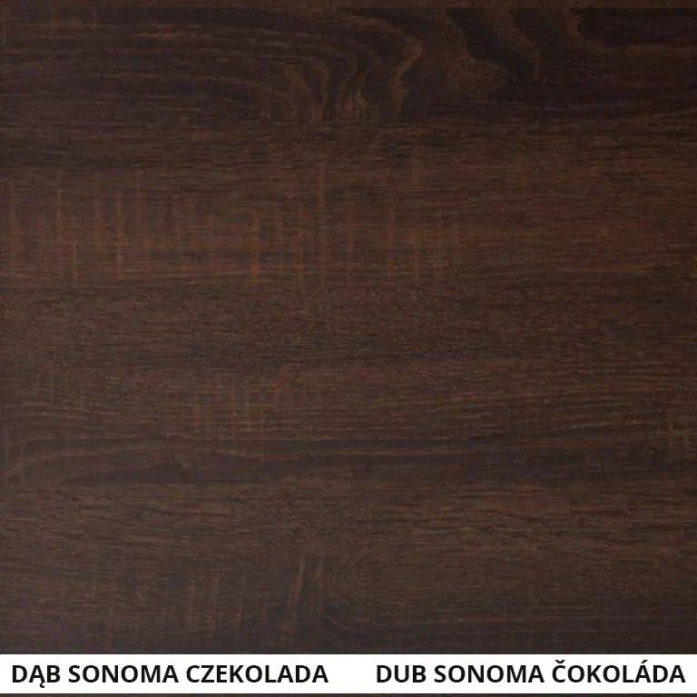 Šatní skříň GRANDE 277 bez zrcadla dub sonoma čokoláda