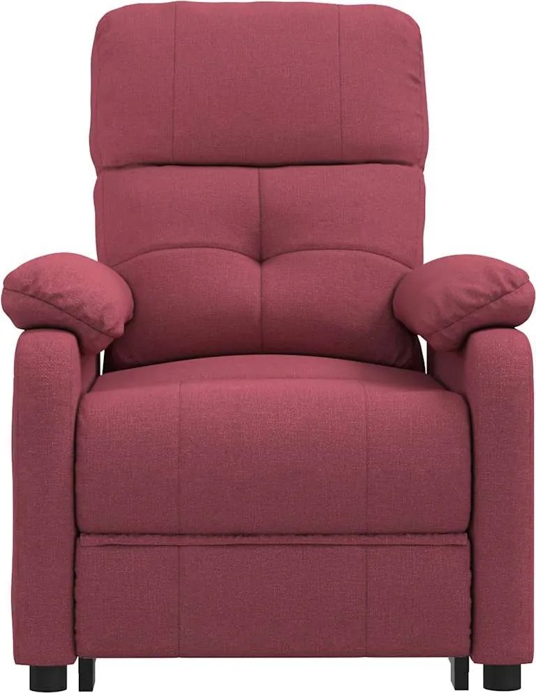 Elektrické masážní křeslo vínové textil 3073815