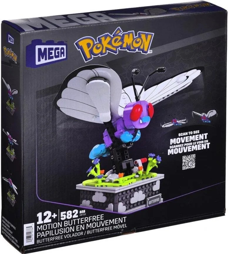 Stavebnice mattel mega pokémon construx construction set motion butterfree 22 cm