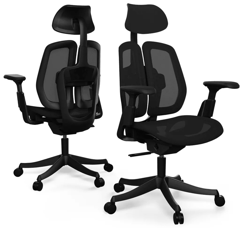 Ergonomická kancelářská židle Liftor Active, černá (síťovina)