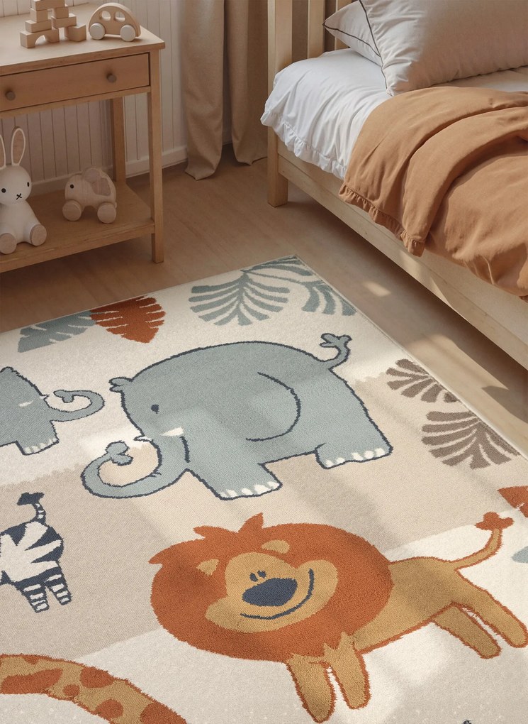 Hanse Home, Dětský koberec Adventures 106409 Cream Multicolor, 200x290, vícebarevná, dětský pokoj