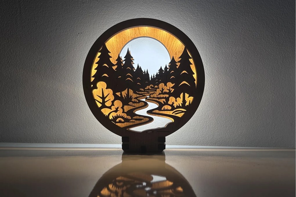 Li-Go "V lese" lampa 20x22cm provedení povrchu: dub