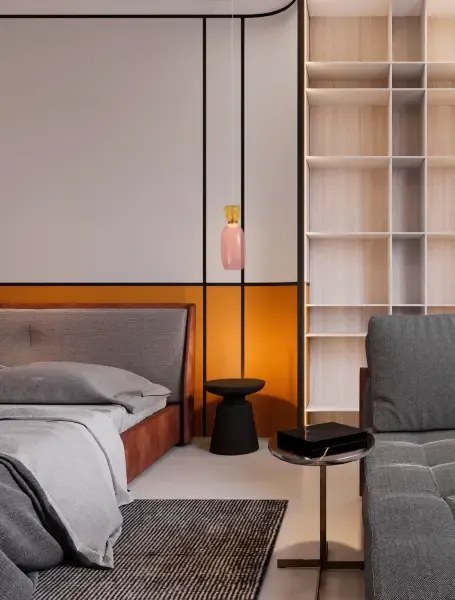 Designový lustr Pluma růžová