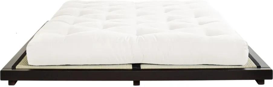 Dvoulůžková postel z borovicového dřeva s matrací Karup Design Dock Comfort Mat Black/Natural, 180 x 200 cm
