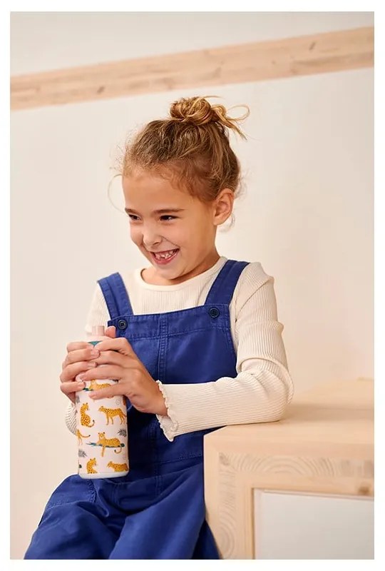 Světle zelená plastová dětská lahev 400 ml Little Farm by Little Dutch – Mepal