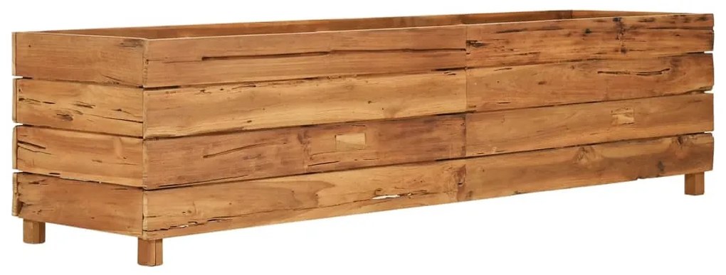 vidaXL Marketos Vyvýšený záhon 150x40x38 cm recyklované teakové dřevo a ocel