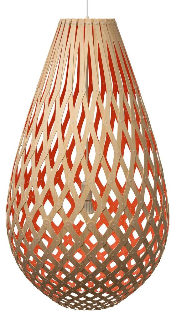 david trubridge Koura závěsná lampa 75 cm bambusově červená