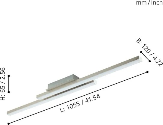 Eglo 55971 - LED RGBW Stm. stropní svítidlo FRAIOLI-C LED/34W/230V m. chrom+DO