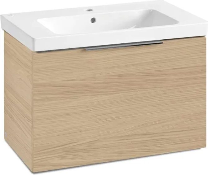Villeroy & Boch Architectura - Skříňka s umyvadlem, 75x47x42 cm, 1 zásuvka, CeramicPlus, Nordic Oak 4A8780R1SVJ