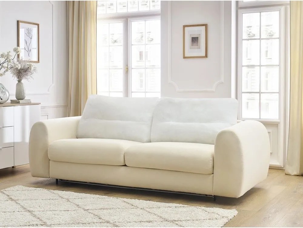 Bílá pohovka na každodenní spaní/rozkládací 236 cm Archimede – Bobochic Paris