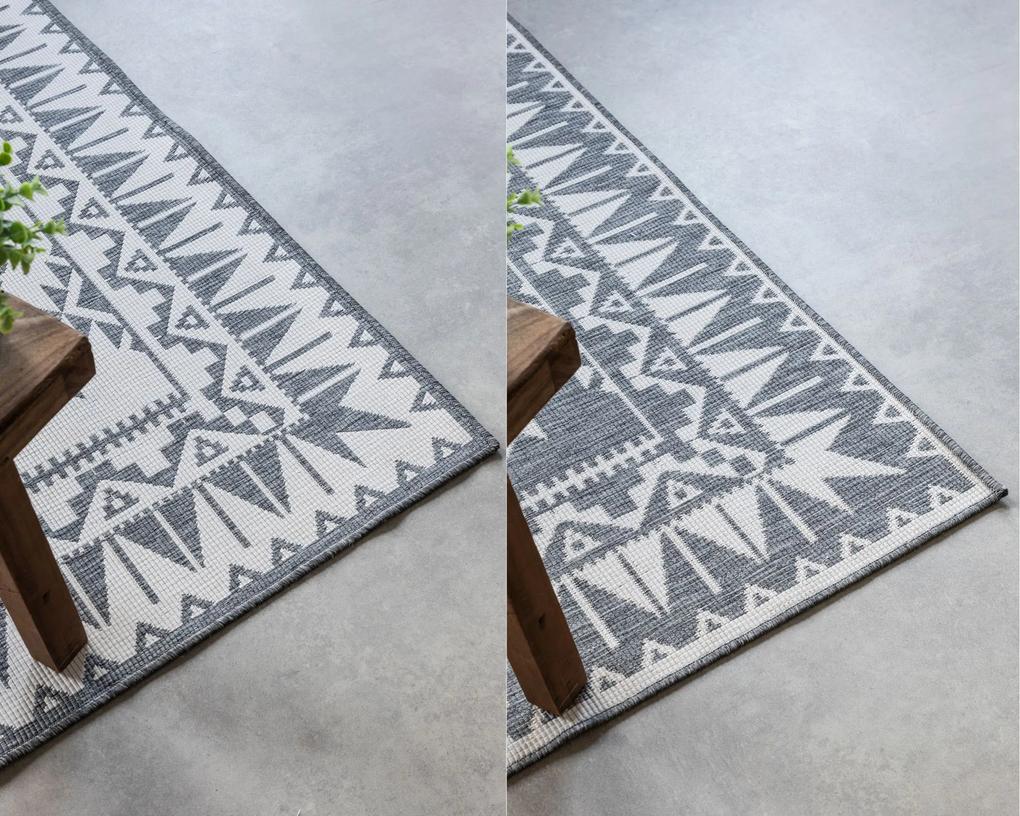 ELLE Decoration koberce Kusový koberec Gemini 106018 Silver z kolekce Elle – na ven i na doma - 80x150 cm