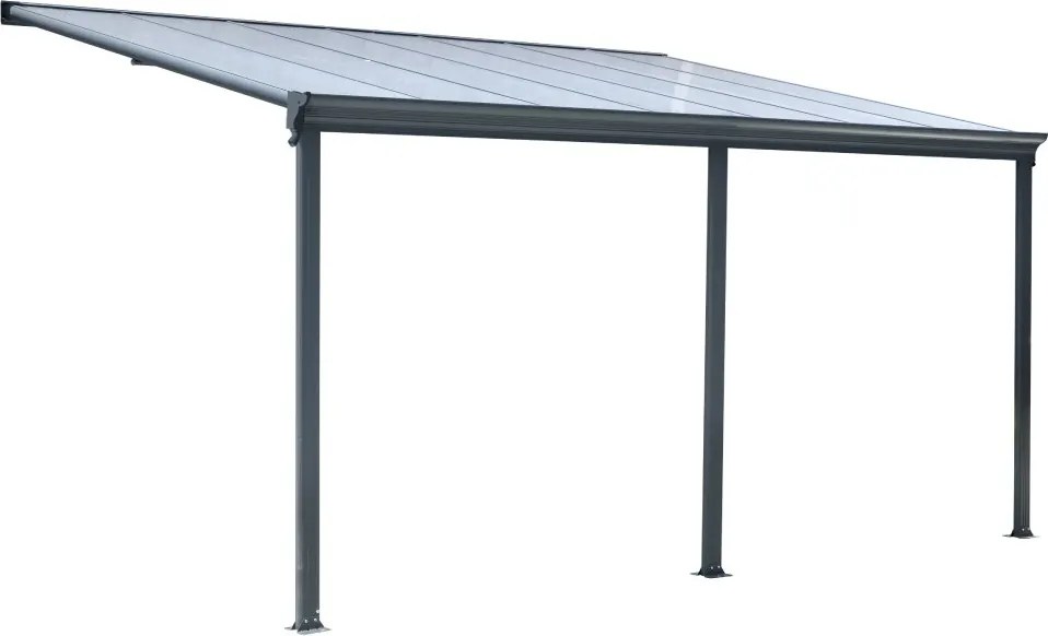 Hliníková pergola BestBerg PZ-13A / 13 m² / šedá