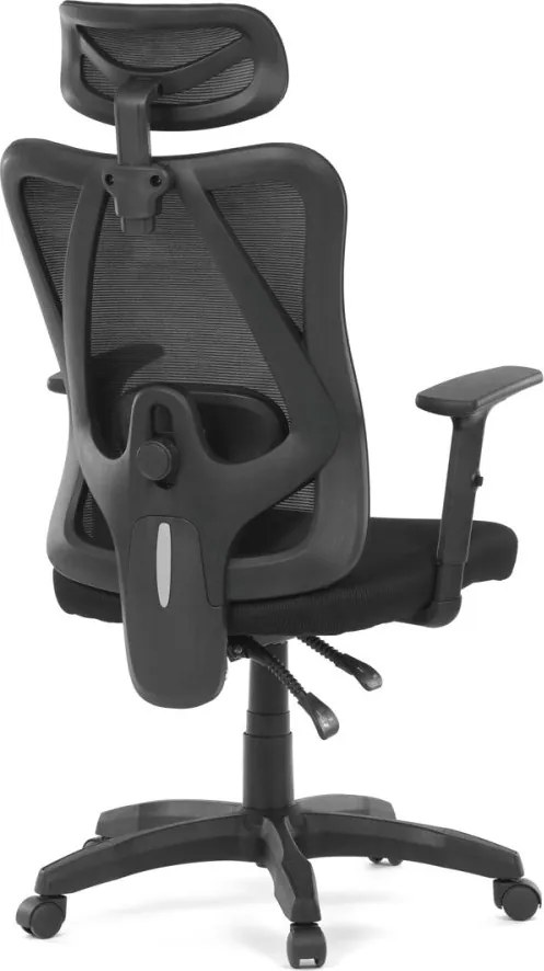 Kancelářská židle KA-R215 BK, synchronní mechanismus, černá síťovina (65 x 63) cm