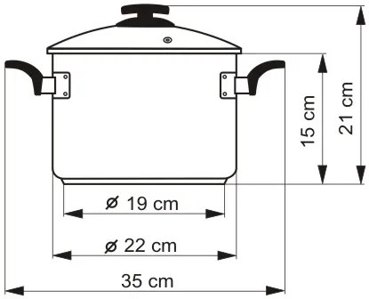 KOLIMAX - české nerezové nádobí Hrnec s poklicí KOLIMAX CERAMMAX PRO COMFORT - granit černý, 22 cm, 5,5 l