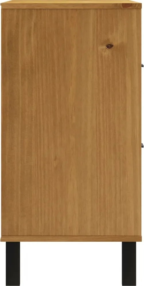 vidaXL Příborník s prosklenými dvířky FLAM 80x40x80 cm borové dřevo [357826]