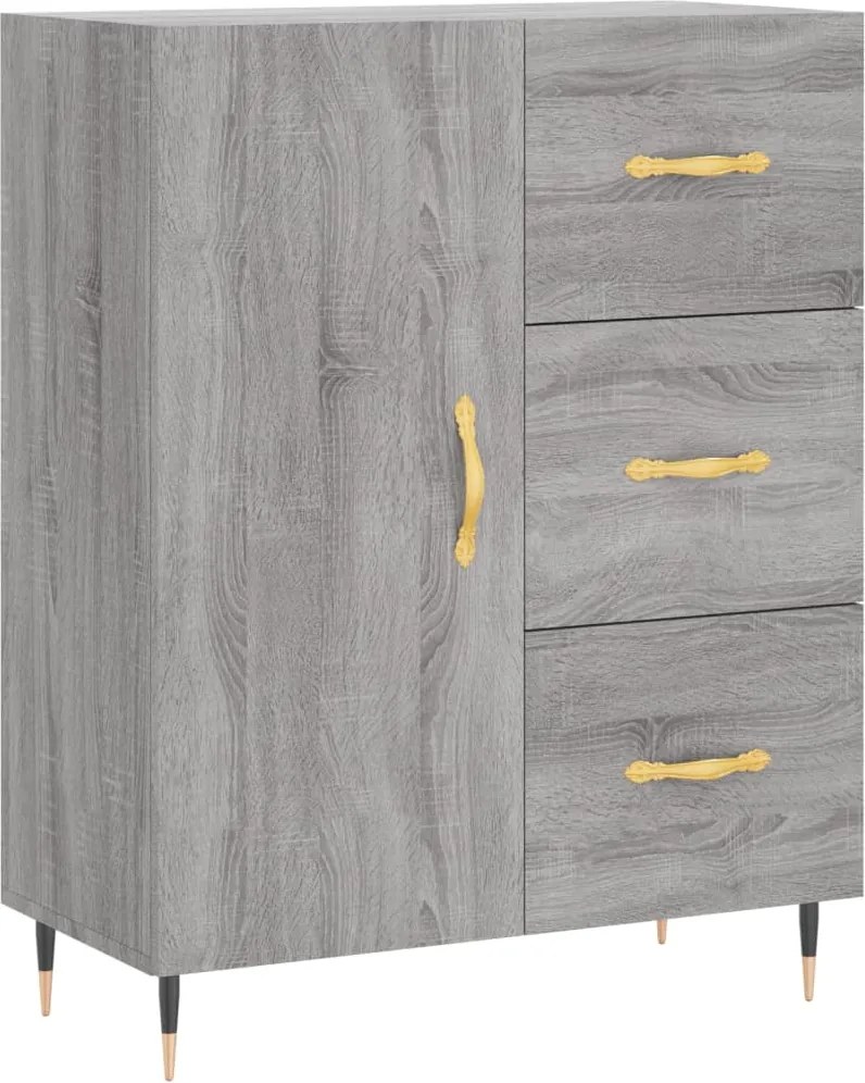 Skříň highboard šedá sonoma 69,5 x 34 x 180 cm kompozitní dřevo 3189427