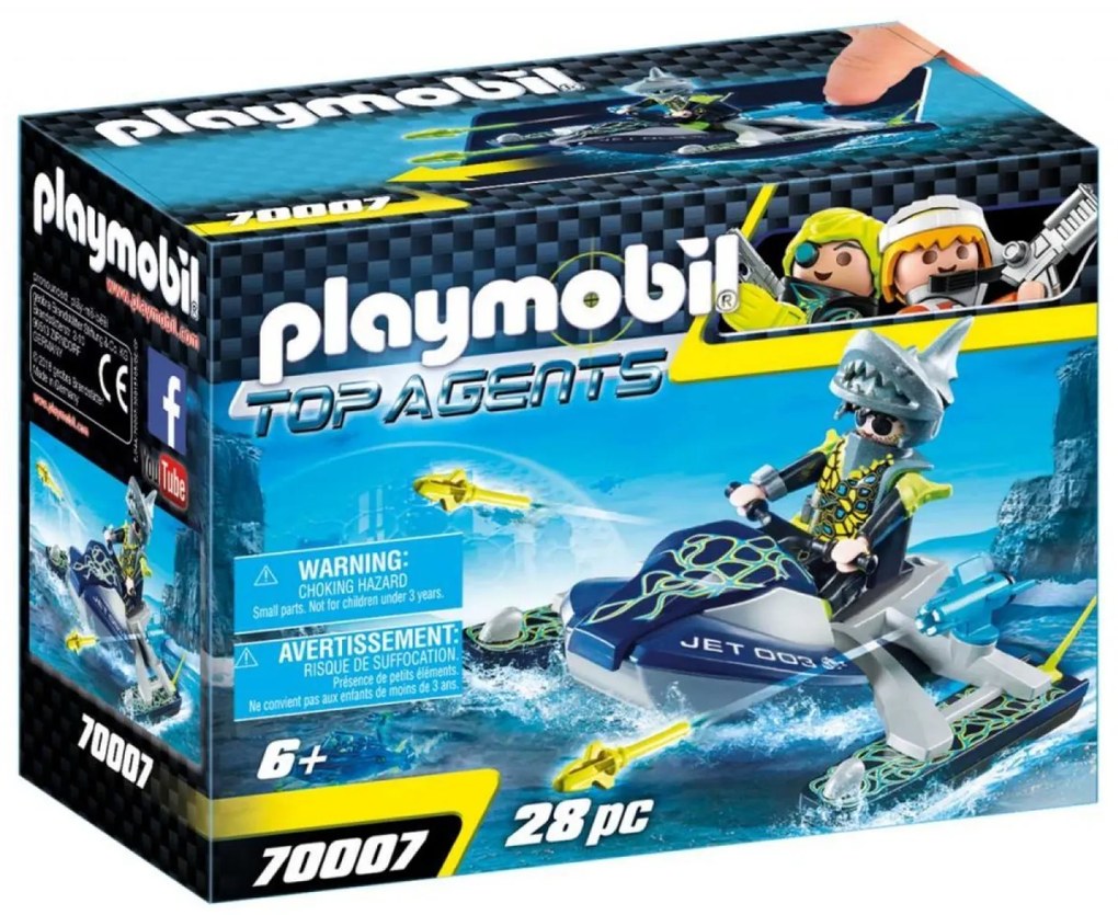 Playmobil 70007 team s.h.a.r.k. raketový skútr
