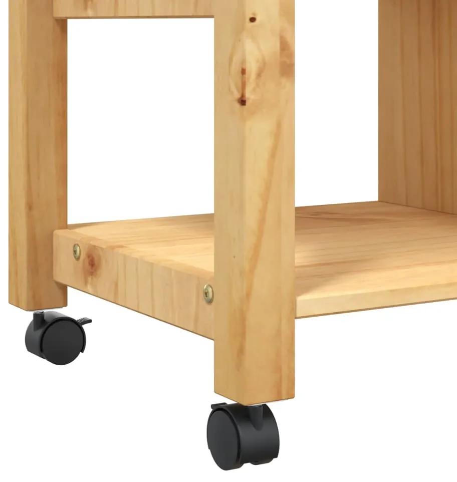 Kuchyňský vozík MONZA 84 x 40 x 90 cm masivní borové dřevo - Default Title