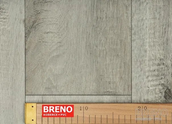 Breno PVC TOPTEX Tasmanian Oak 096L – světle šedé dřevo, šíře 400 cm