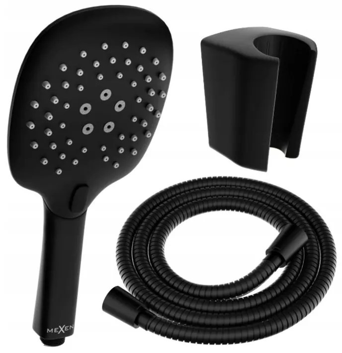 Mexen příslušenství - 1-bodový ruční sprchový set R-22, černá, 785226052-70