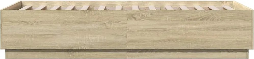 Rám postele dub sonoma 100 x 200 cm kompozitní dřevo 3209718