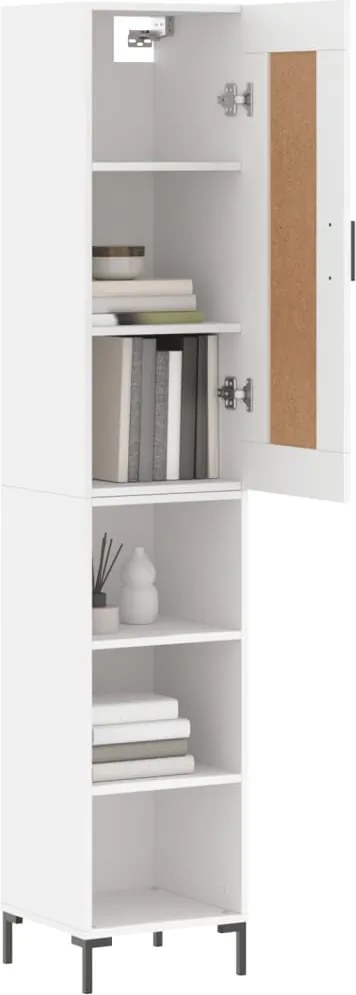 Skříň highboard bílá 34,5 x 34 x 180 cm kompozitní dřevo 3200321