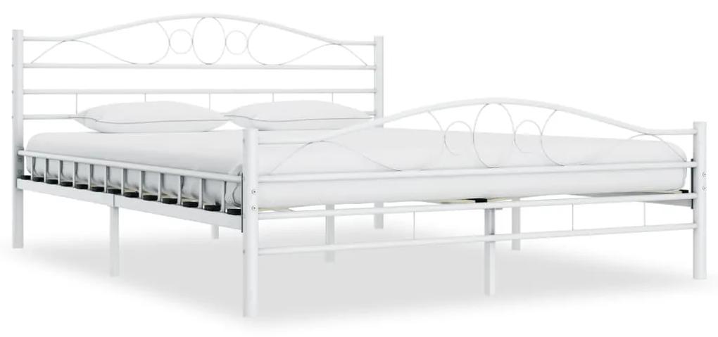 Rám postele bílý kovový 200 x 200 cm,  285306