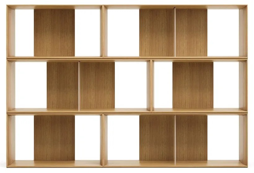 Modulární policový systém v dekoru dubu v přírodní barvě 6 ks 168x114 cm Litto – Kave Home