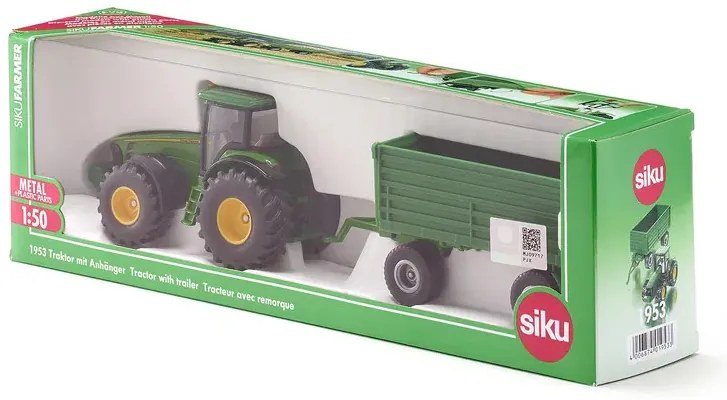 SIKU Farmer - traktor John Deere s vlekem, 1:50