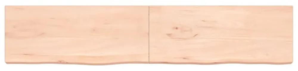 Petromila Nástěnná police 200x40x(2-6) cm neošetřené masivní dubové dřevo