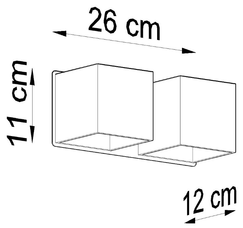 Sollux Lighting Nástěnné svítidlo QUAD 2 Černá
