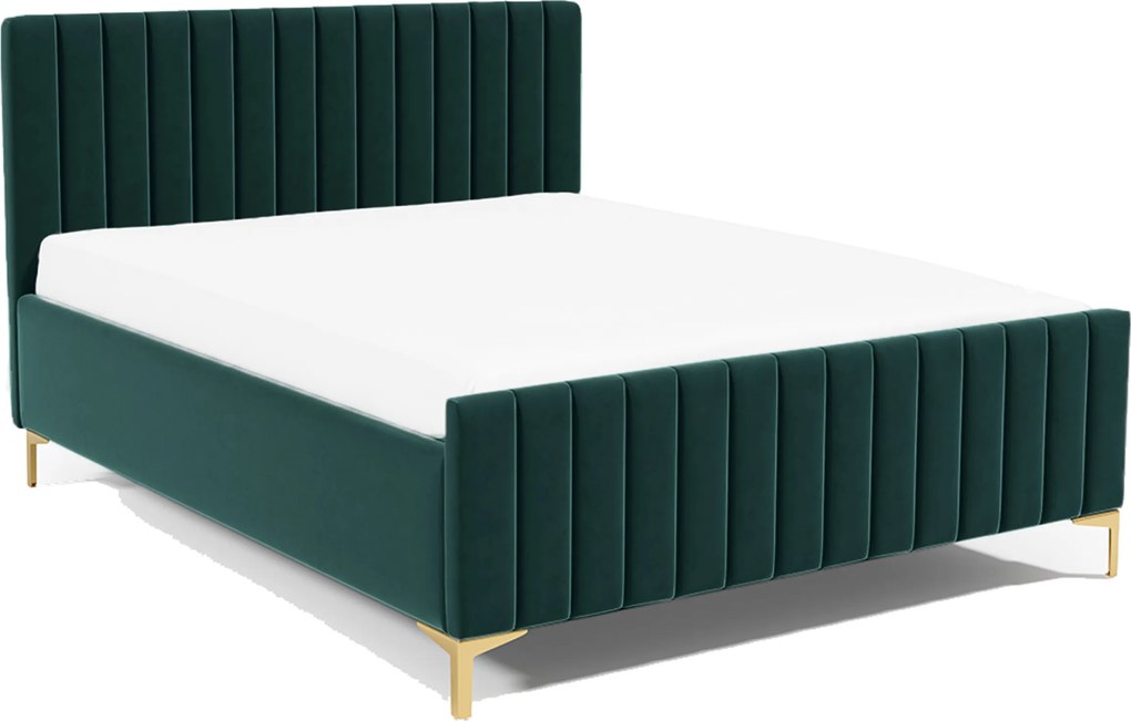 Eka Čalouněná postel SUTRA+ 180x200 cm Barva látky Trinity: Světle zelená (Trinity 2321), Úložný prostor: S dřevěným rámem úložného prostoru